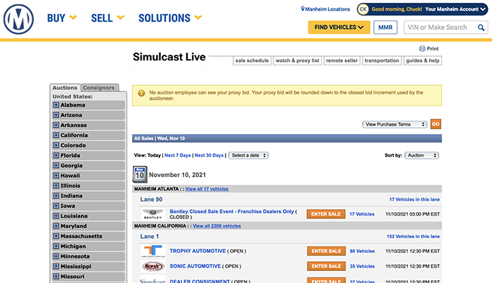 Simulcast Proxy Bidding Guide