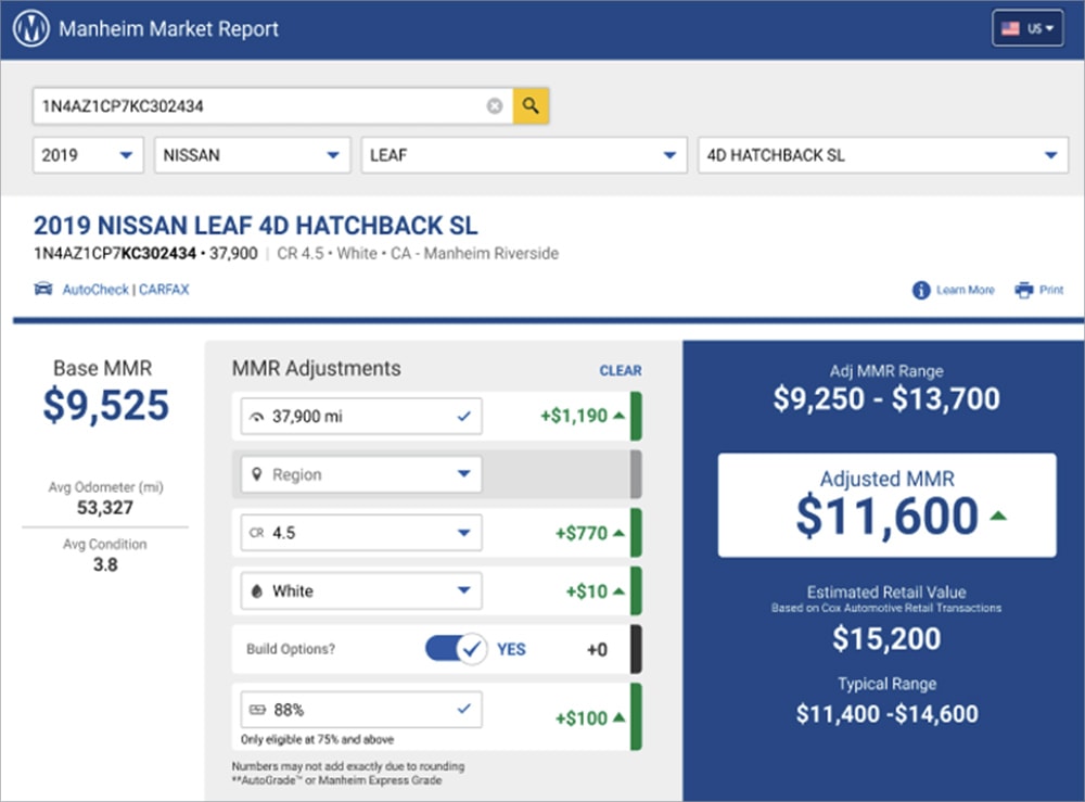 EV battery health is now included in MMR - Manheim